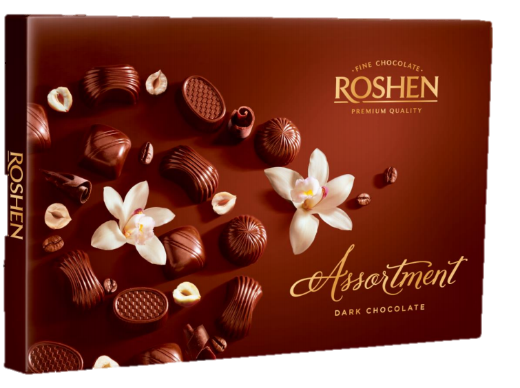 Цукерки Assortment чорний шоколад 154г – Roshen